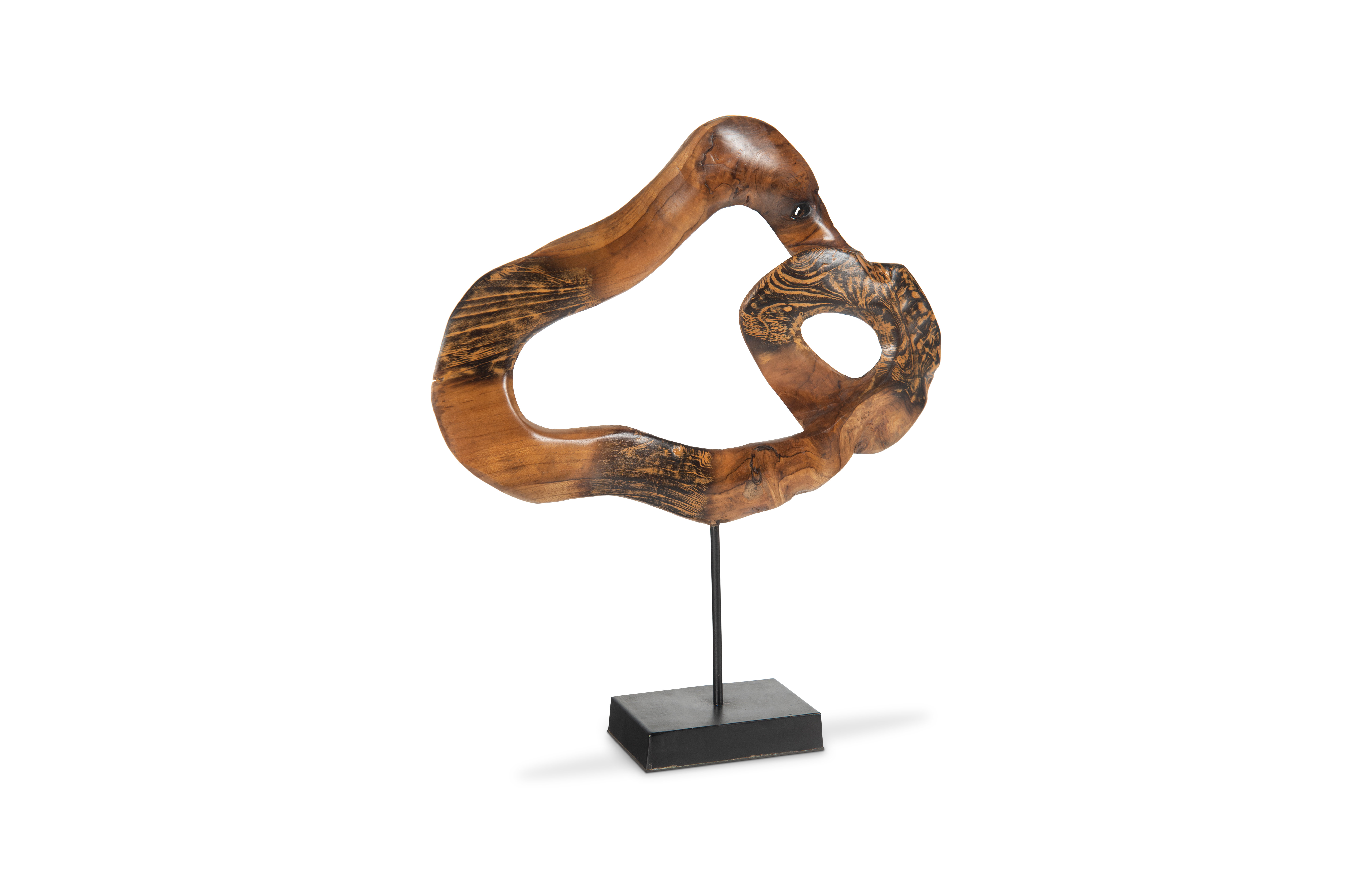 Phillips Collection Carved Teak Swirl on Stand | Wayfair