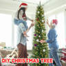 The Holiday Aisle® Pencil Christmas Tree With 150 Warm White LED Lights ...