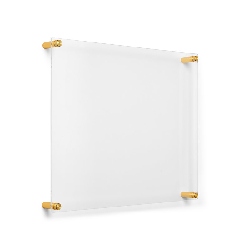 Wexel Art Clear UV-Grade Acrylic Modern Floating Picture Frame - Gold ...