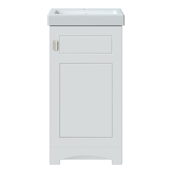 Ebern Designs MagickWoods Banasky Bath With Porcelain 17.5" Single ...