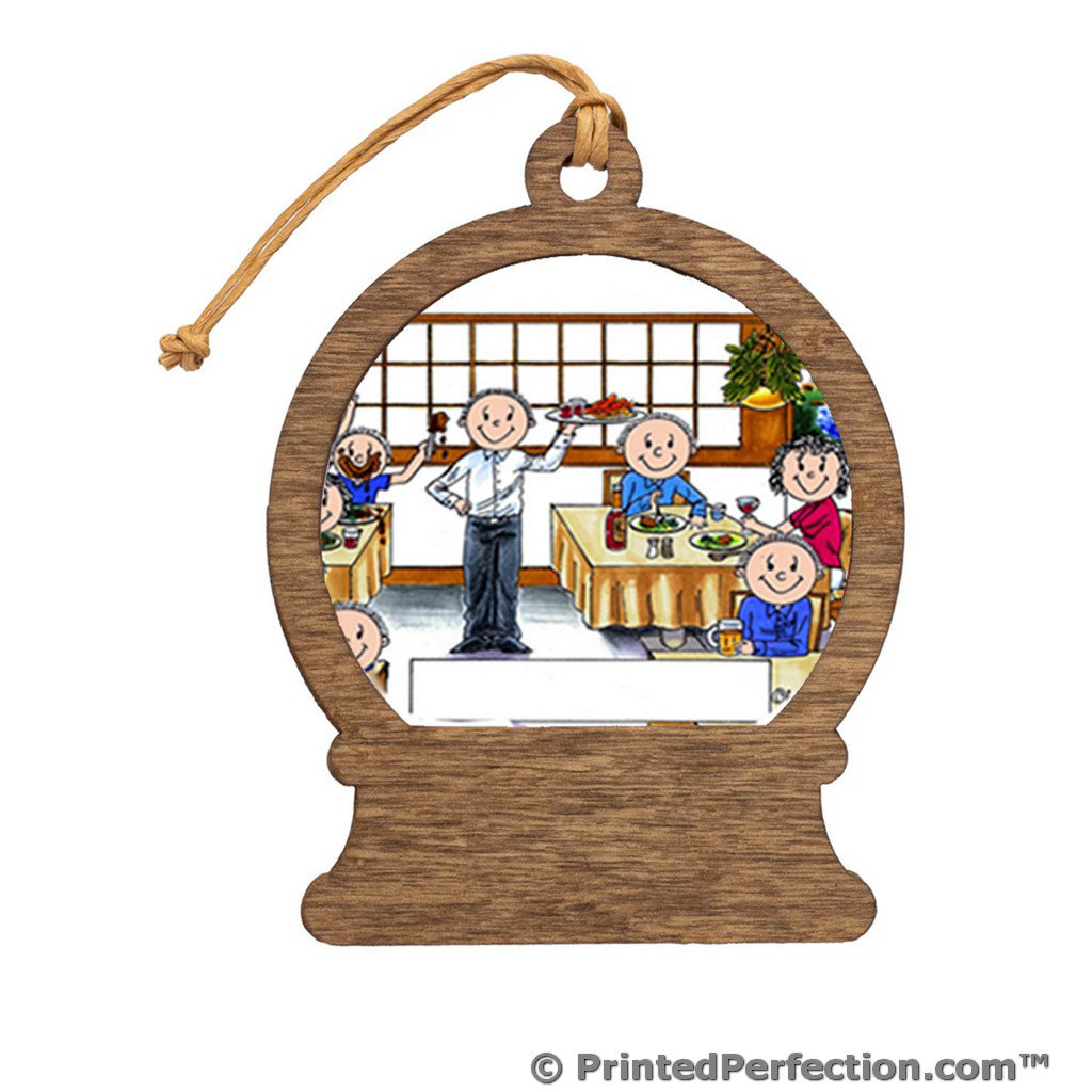 Printed Perfection Personalized Waiter Snow Globe Shaped Christmas ...