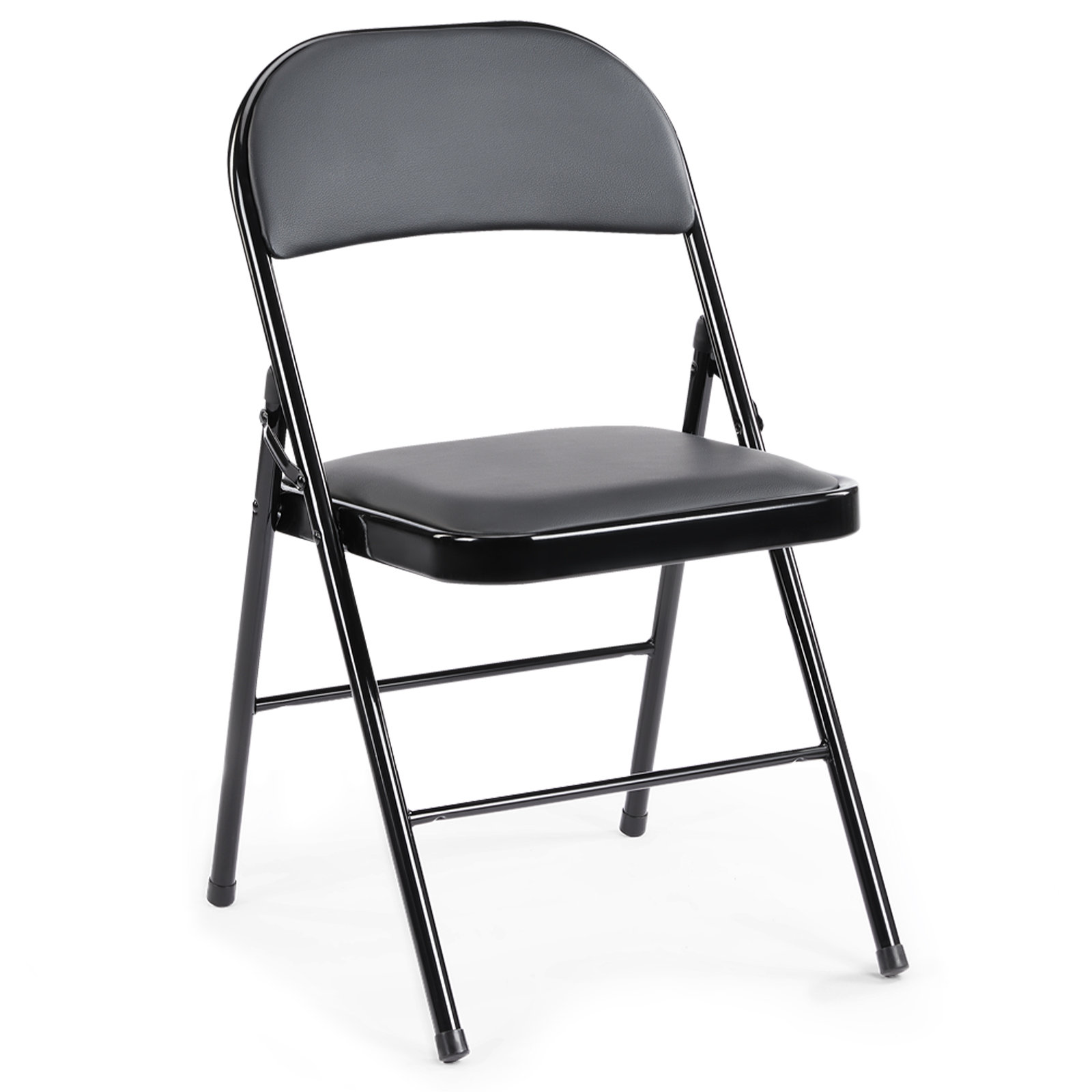 Inbox Zero Mariyam Vinyl Padded Stackable Folding Chair in Bulk Folding ...