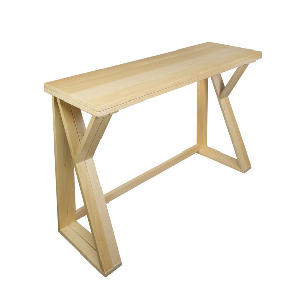 Ebern Designs Aztecs Folding Console To Dining Convertible Table With ...