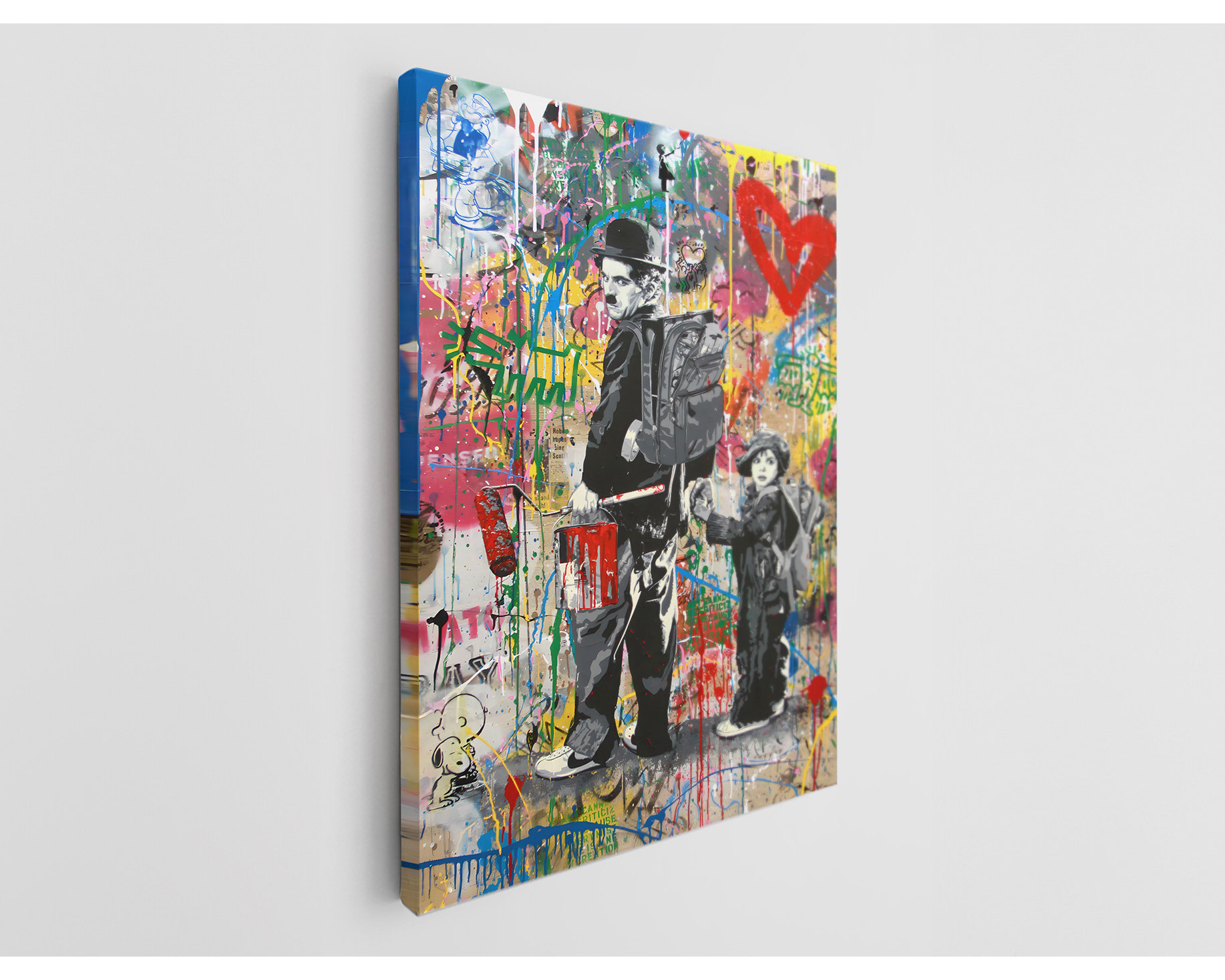 Red Barrel Studio Mr. Brainwash Charlie Chaplin Graffiti Canvas Print ...