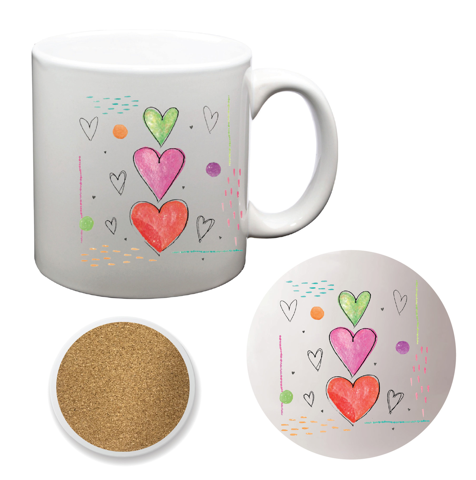 East Urban Home Love Connection III 20 oz Mug & Coaster Set | Wayfair