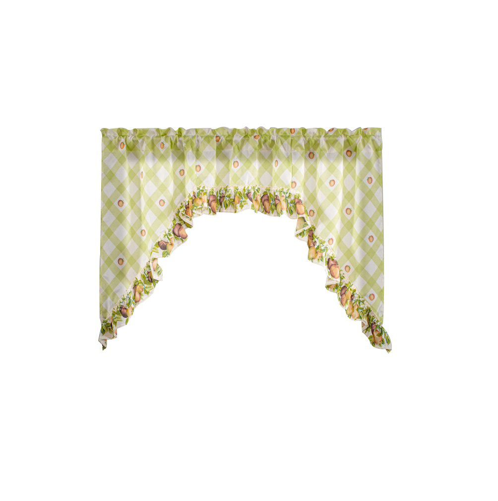 Winston Porter Jabarri Toile Swag 60" Window Valance in Green | Wayfair
