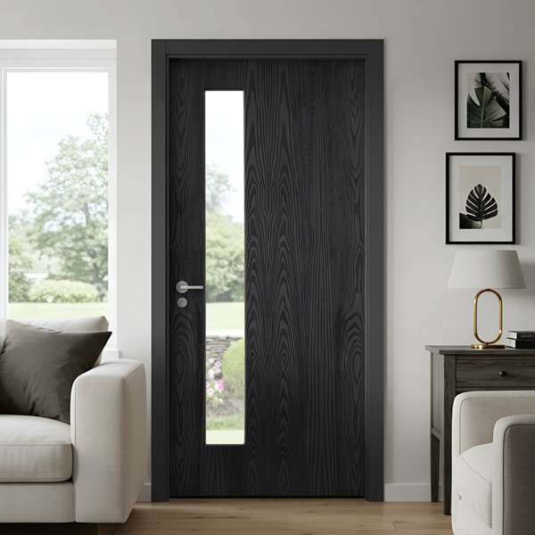 Calhome Modern Exterior Fiberglass Front Entry Door Slab with Clear ...