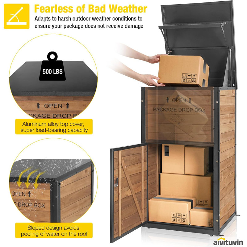 Aivituvin Metal Frame Package Delivery Boxe for Outside | Wayfair