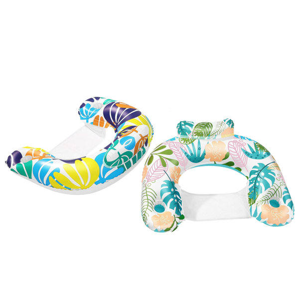 POGBUT 2-Pack U-Shaped Pool Floats for Adults, Inflatable Lounge Chair ...