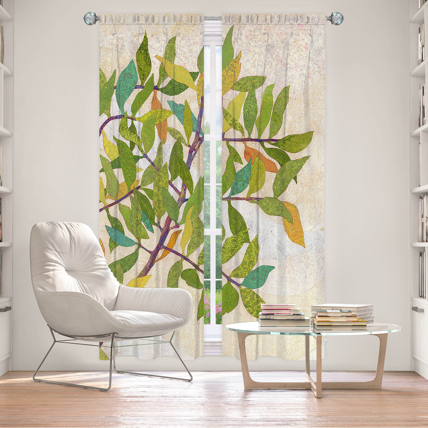 East Urban Home Elfreda 2 Piece Happy Tree 2 Right Polyester Curtain ...