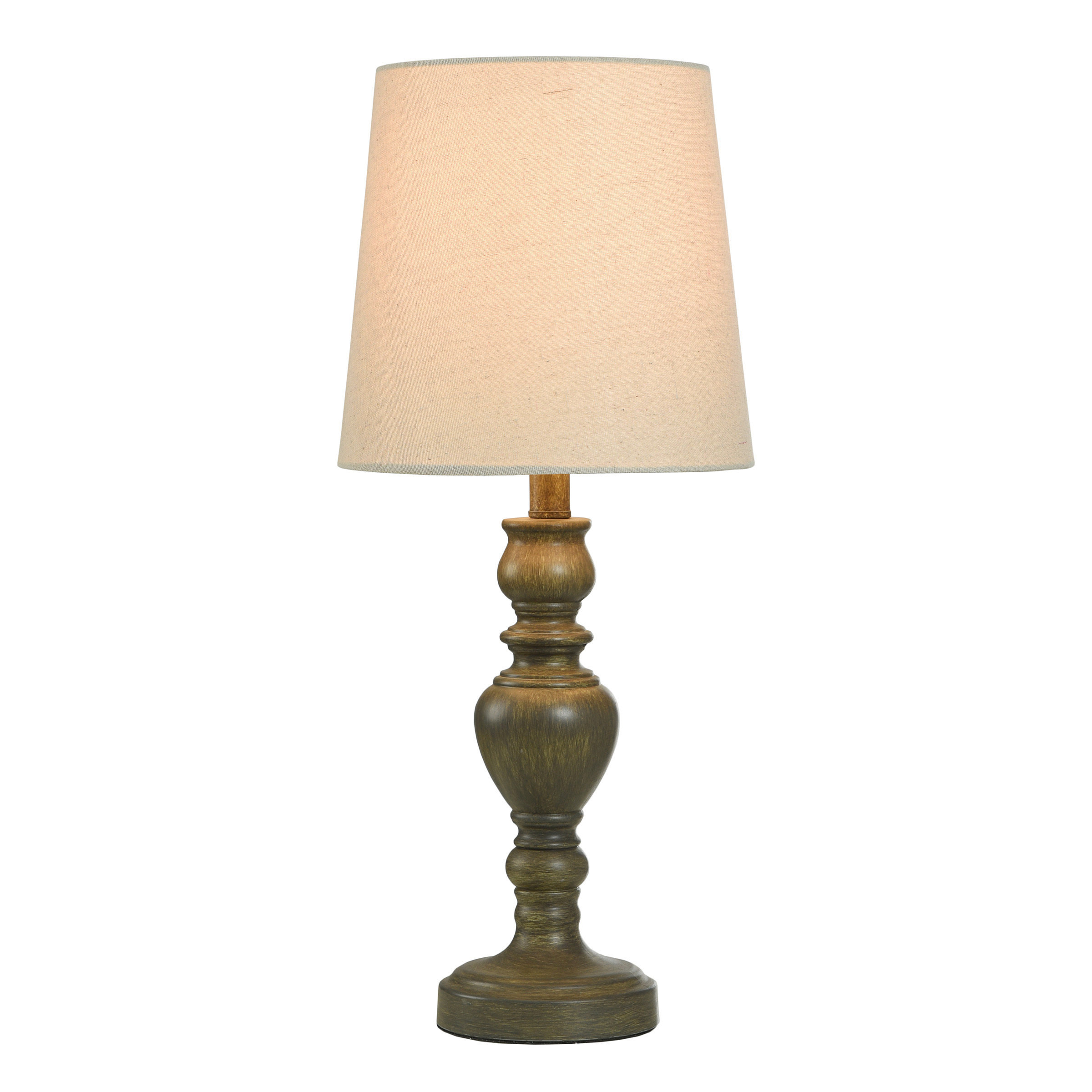 Charlton Home® Willow Hollow Table Lamp - Rustic Walnut - Heathered ...