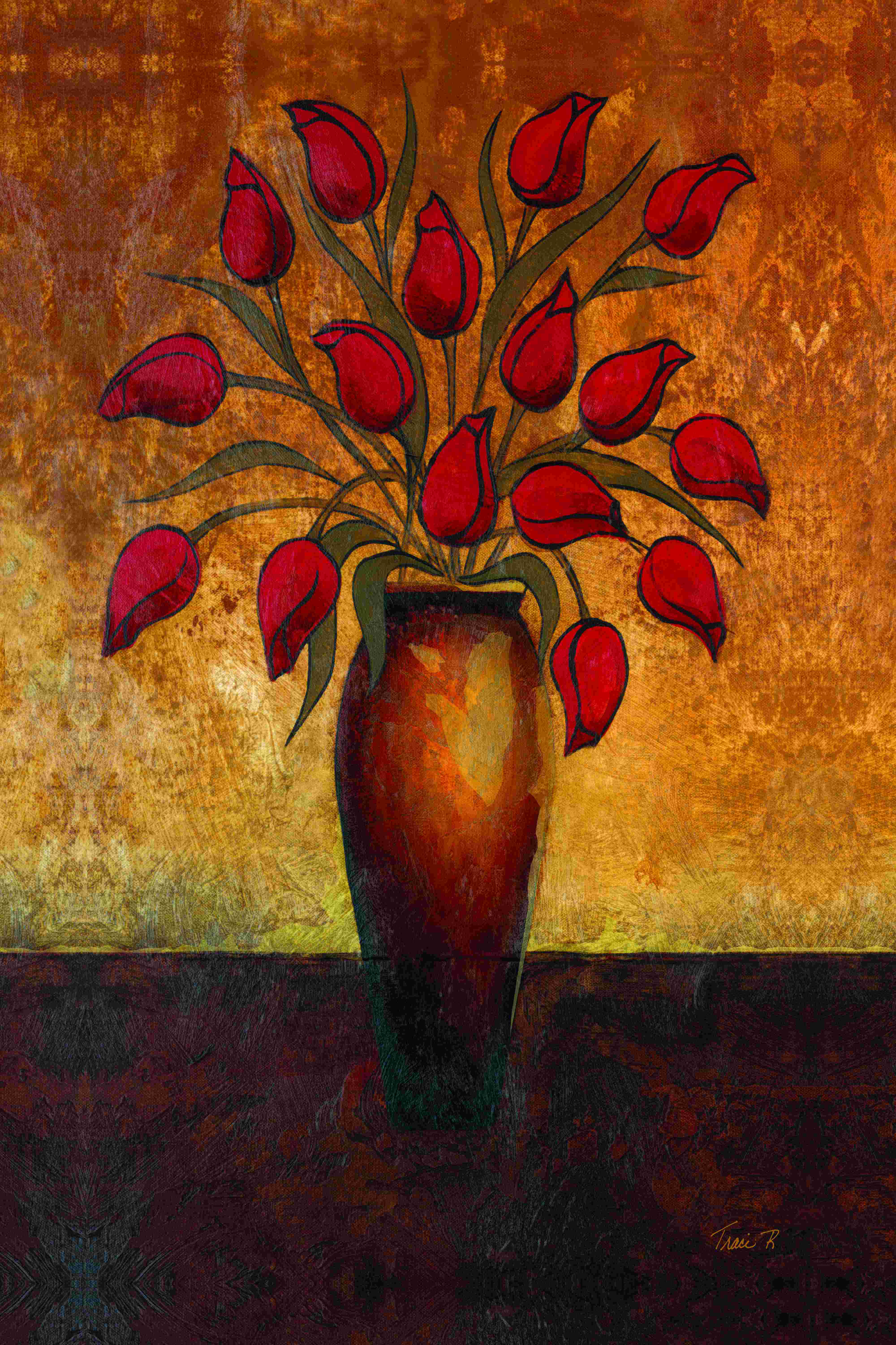 Winston Porter Red Simplicity 1 On Canvas Painting | Wayfair