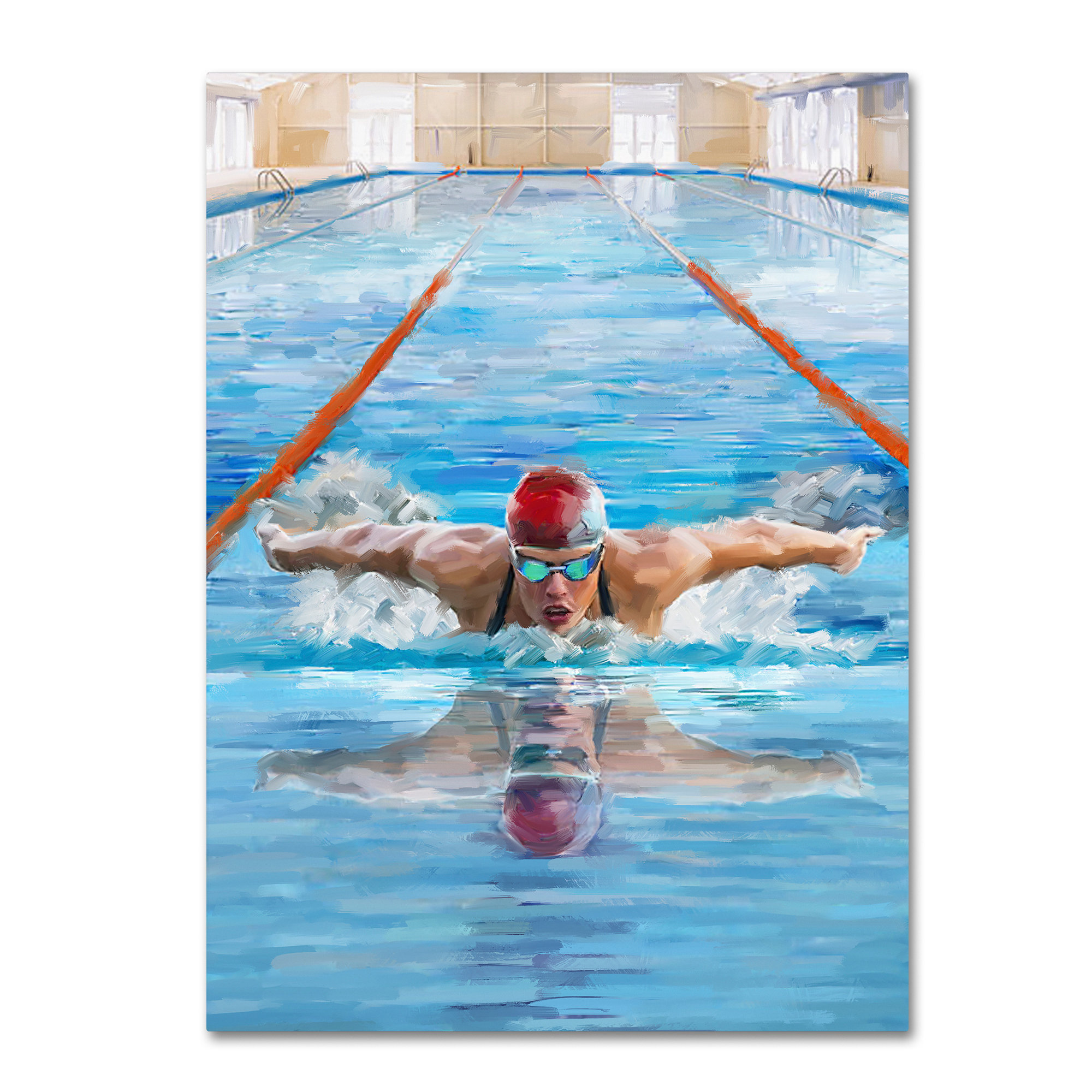Trademark Fine Art 'Swimming' Print on Canvas & Reviews | Wayfair