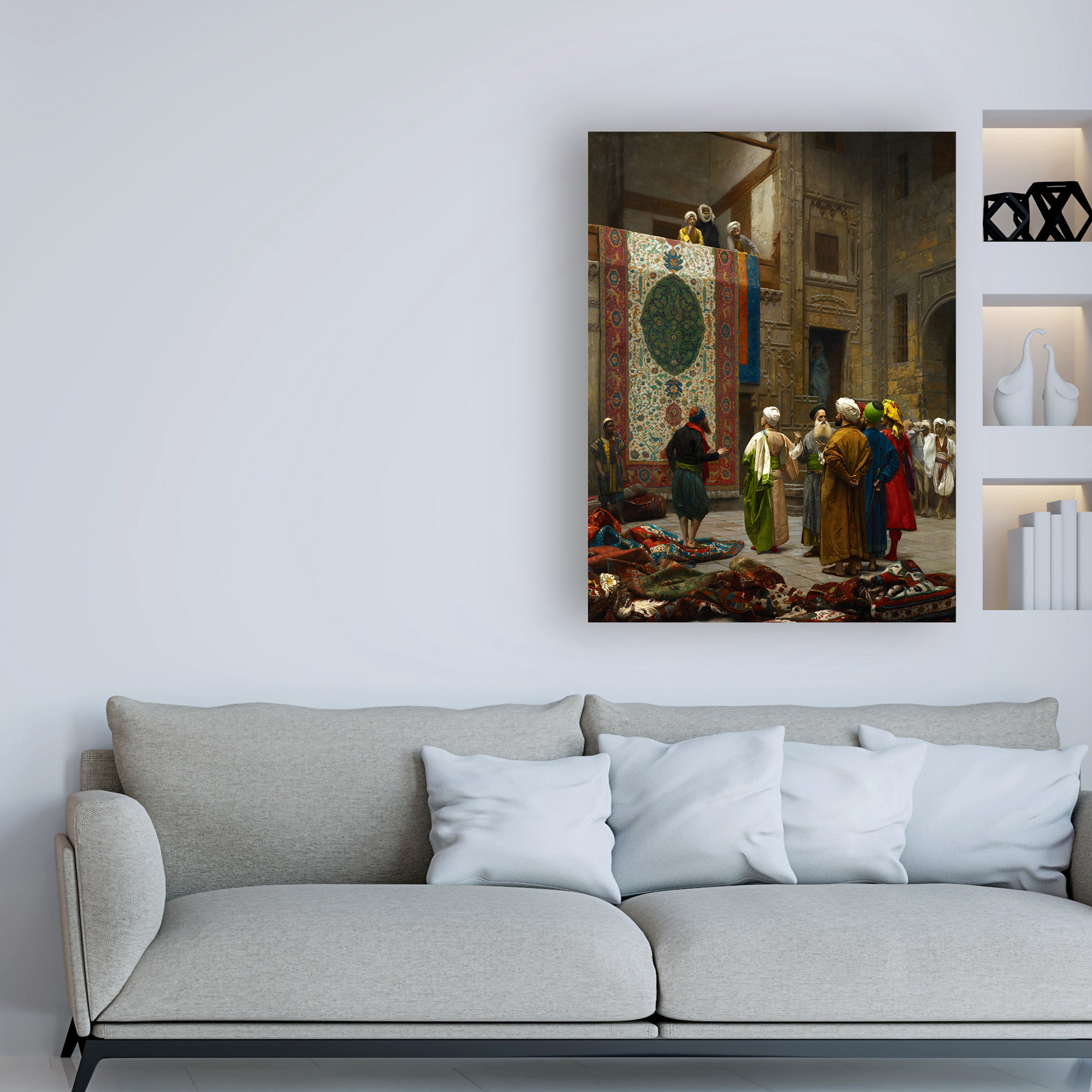World Menagerie 'The Carpet Merchant' by Gerome - Painting Print on ...
