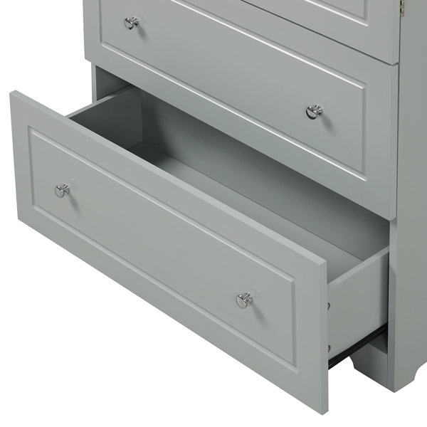 Wildon Home® Bajric Wide Bathroom Storage Cabinet with 2 Drawers ...