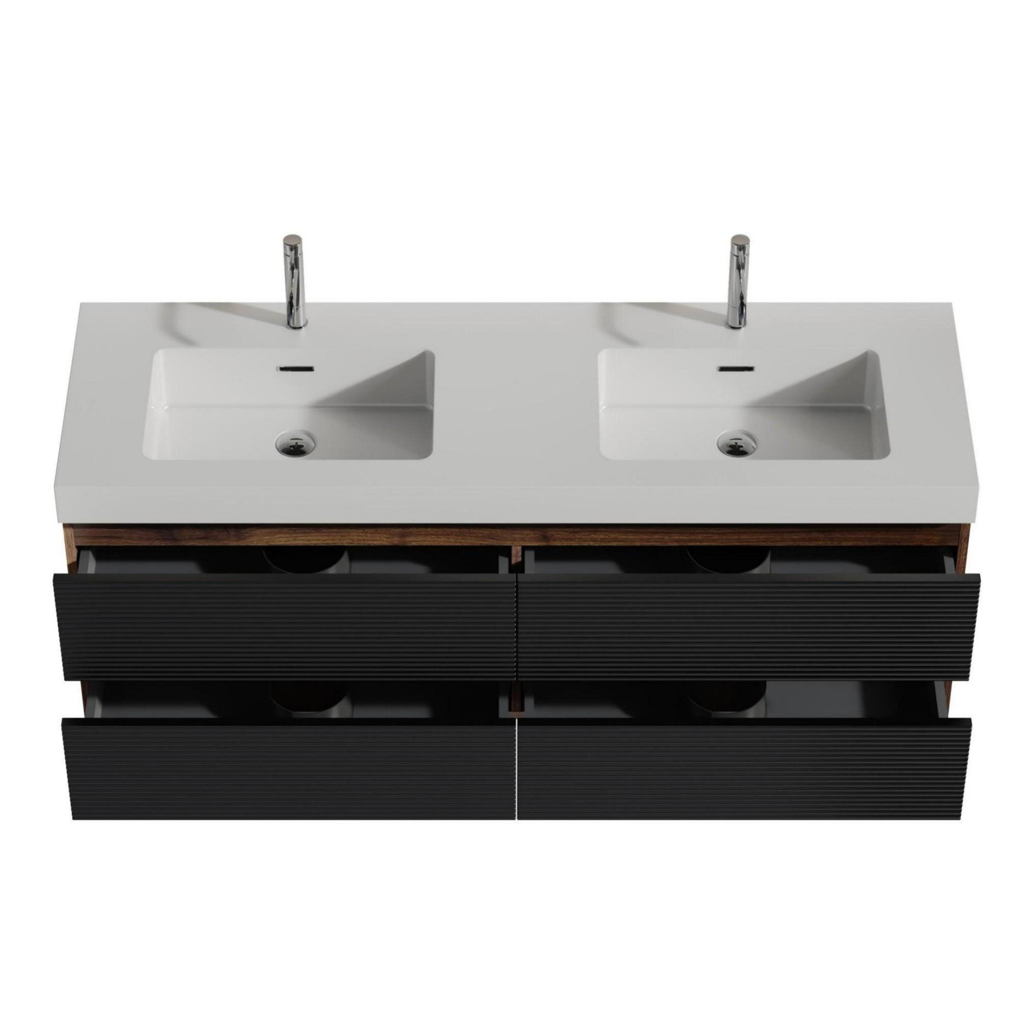 Hokku Designs 60 Inch Wall Mounted Floating Bathroom Vanity - Wayfair ...