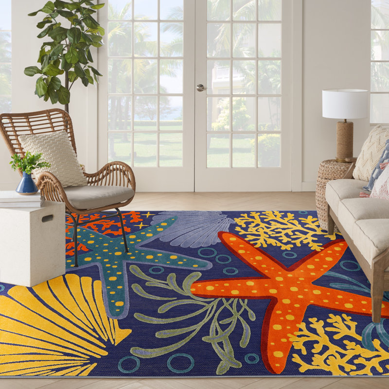 Beachcrest Home Jacksonport Blue Indoor/Outdoor Rug & Reviews | Wayfair