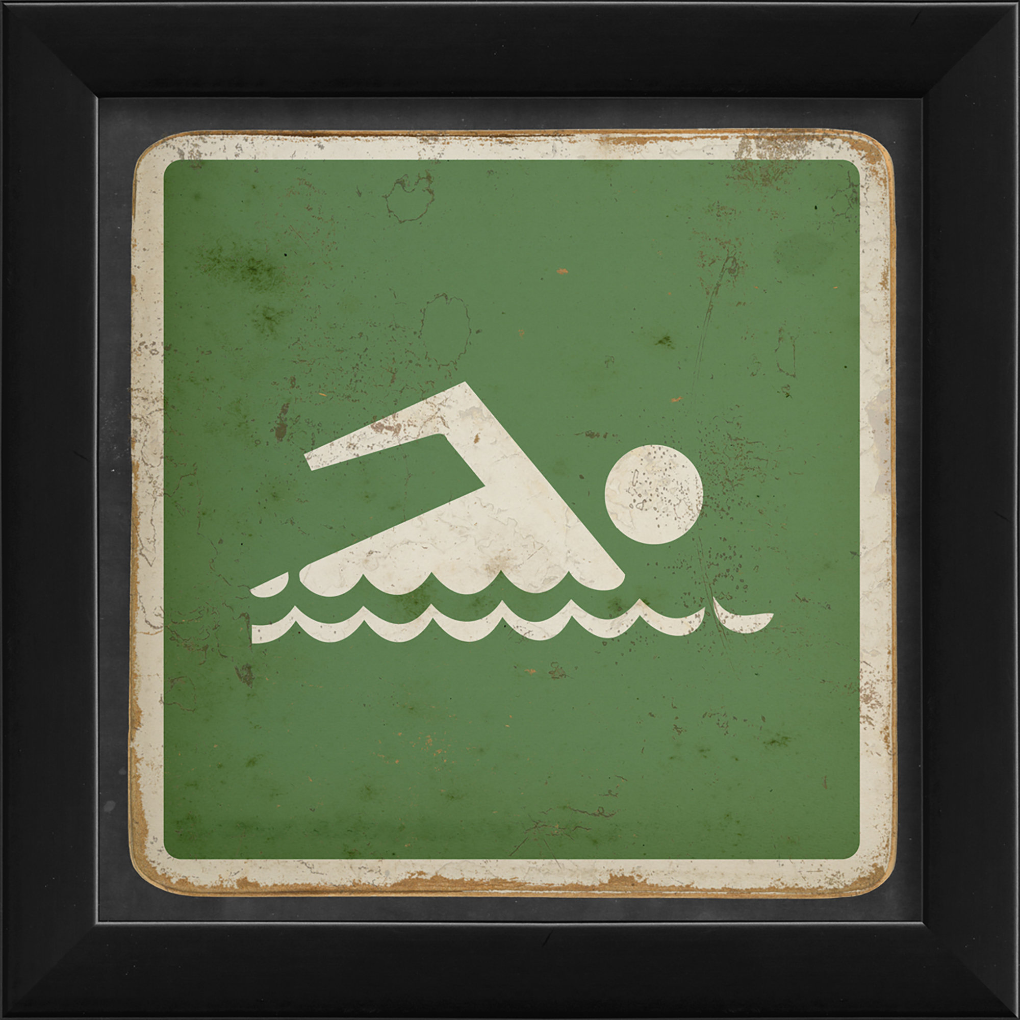 The Artwork Factory Sign Swimming Framed Graphic Art & Reviews ...