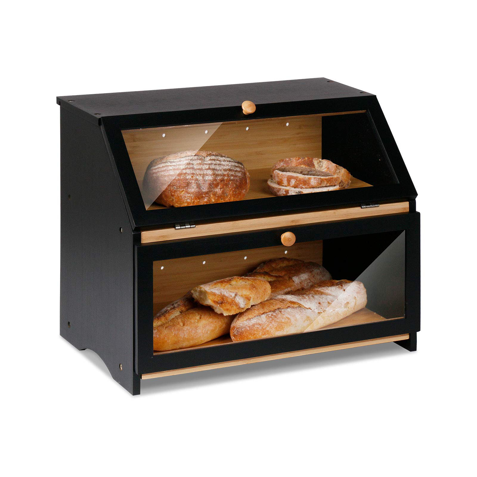 Red Barrel Studio® Double Layer Large Bread Box For Kitchen Counter ...
