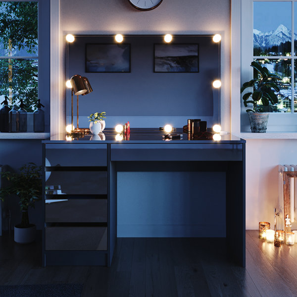 Brayden Studio Aneta Dressing Table with Mirror | Wayfair.co.uk