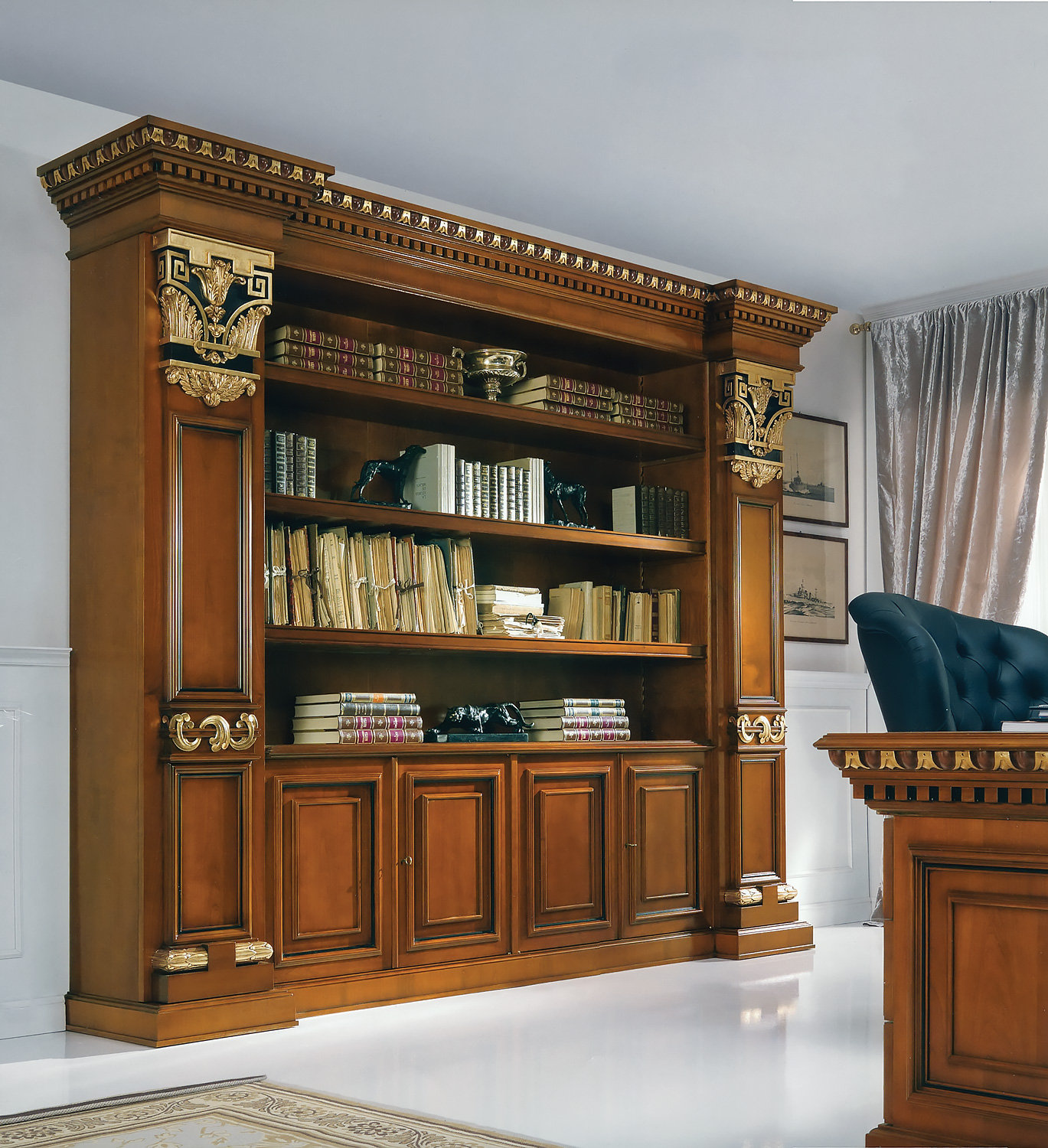 David Michael 98" H x 118" W Library Bookcase | Wayfair