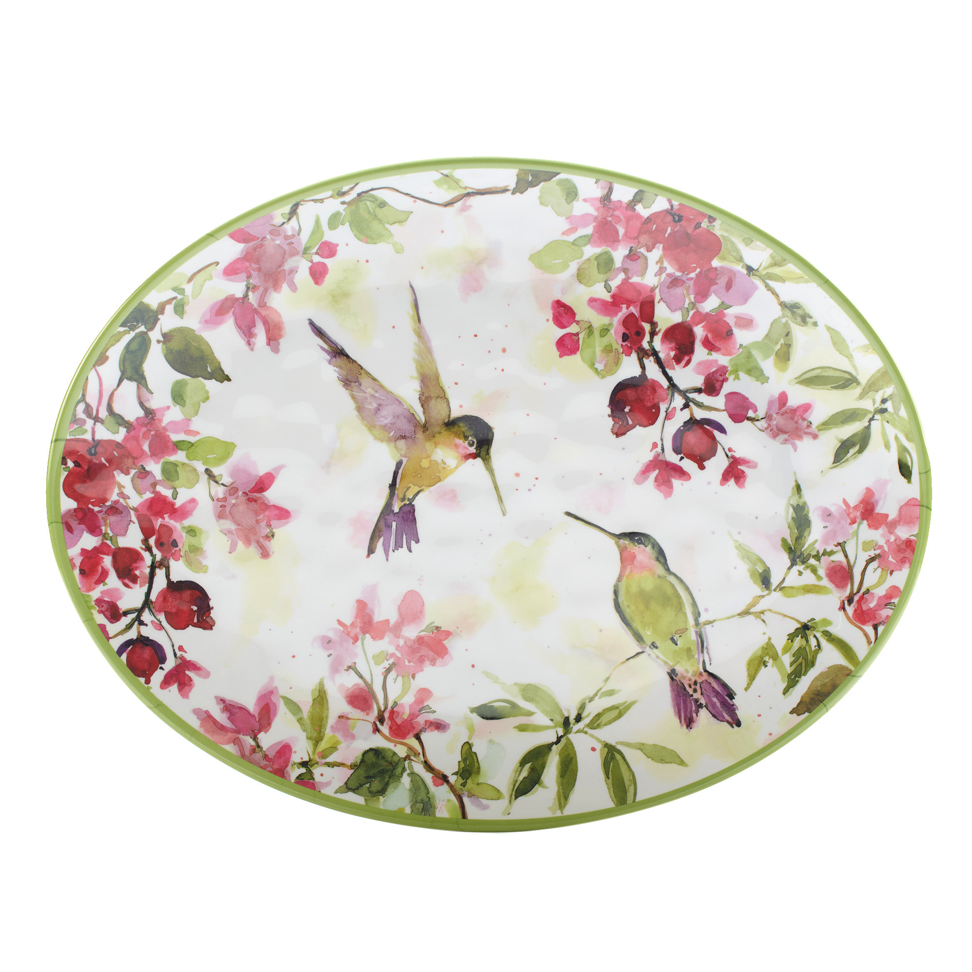 Certified International Hummingbirds Melamine 2pc Platter Set | Wayfair