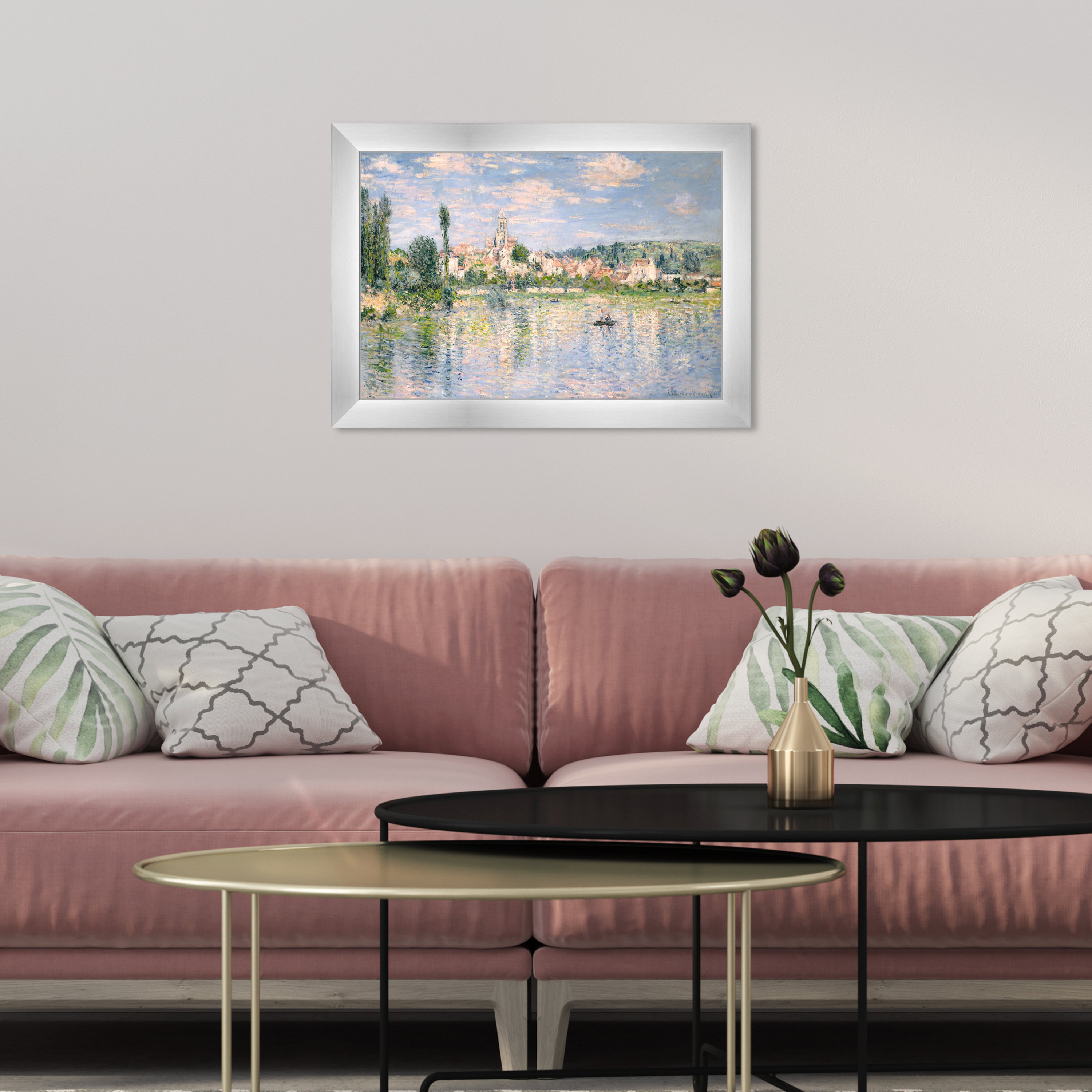 Oliver Gal Blue ''French Landscape In Summer'' Framed Art Print By ...