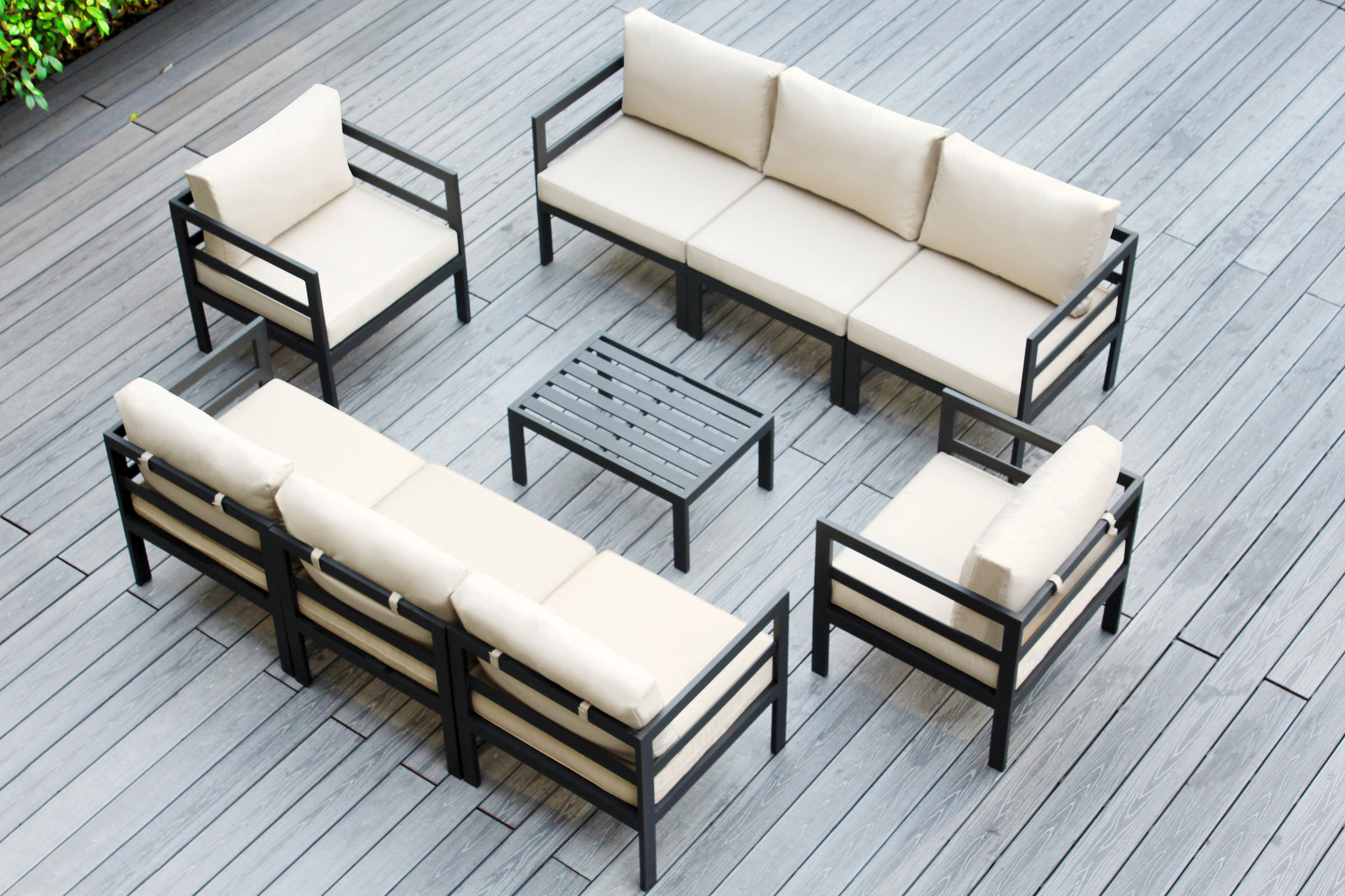 Latitude Run® Javarne 7 - Person Outdoor Seating Group with Cushions ...