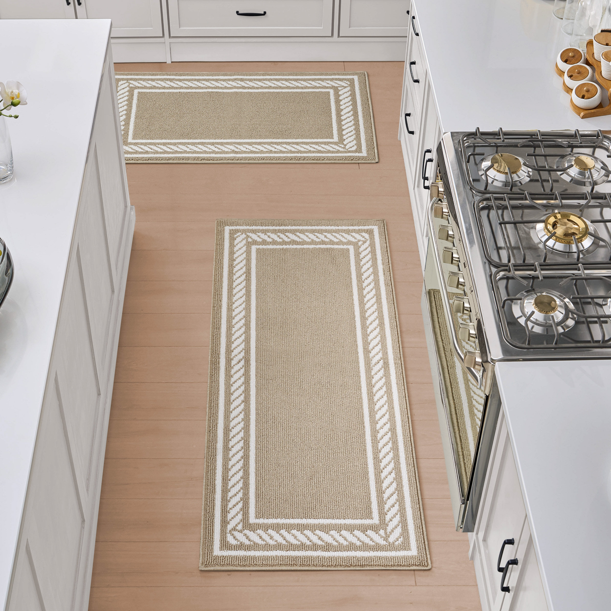 Nautica Rope Border All Loop Tufted 2-Piece Rug Sets | Wayfair