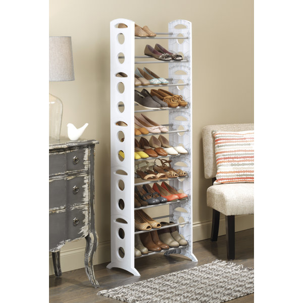 Rebrilliant Floor 10-Tier 30 Pair Shoe Rack & Reviews | Wayfair