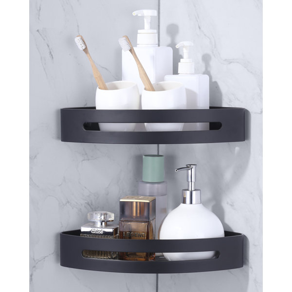 iVIGA Wall Mounted Triangle Baskets, Silver Storage Basket For Bathroom ...