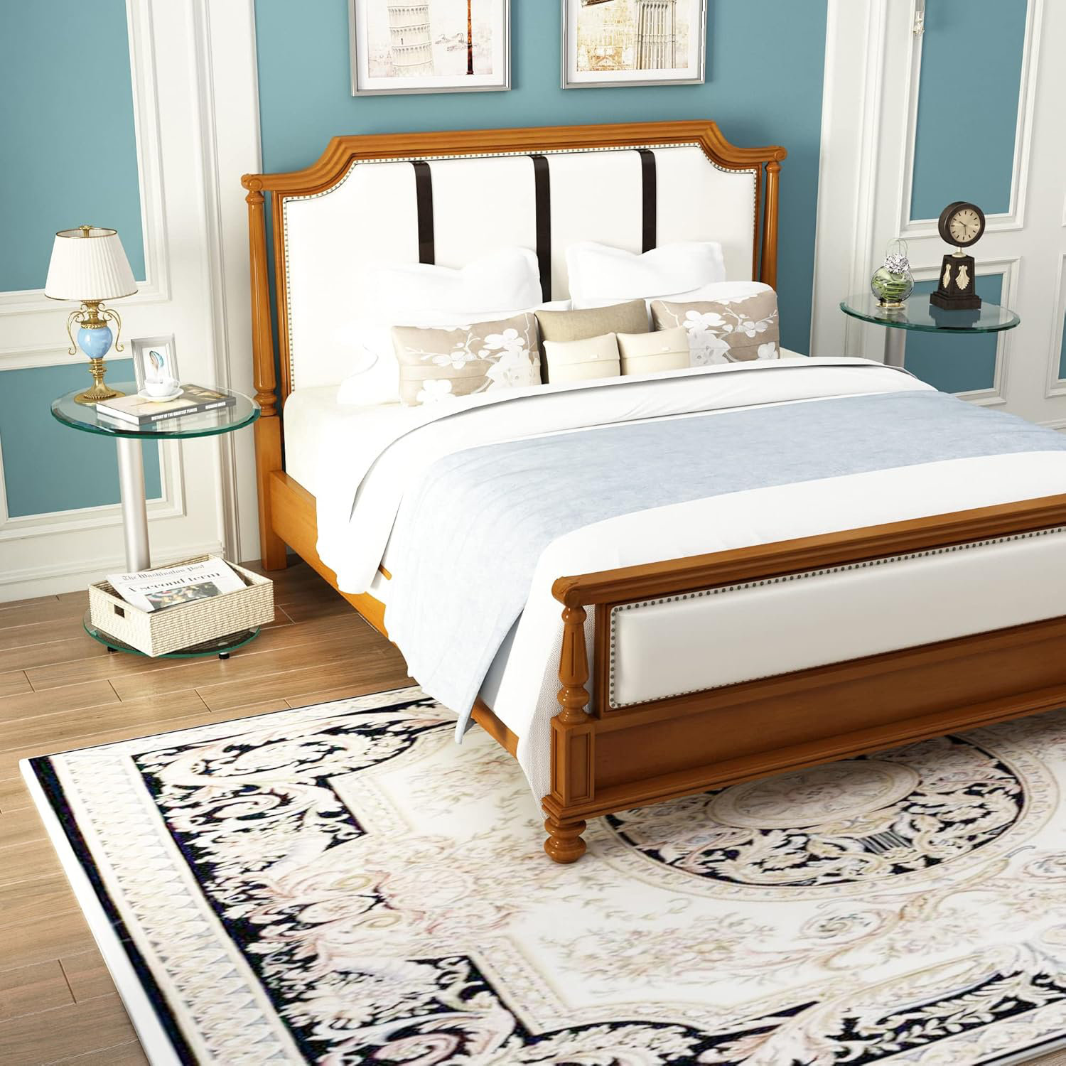 Ivy Bronx Modern Round Glass End Table With Oval Base For Small Spaces ...