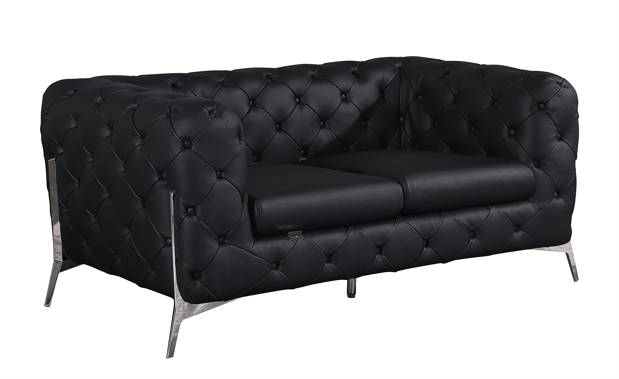 Hokku Designs Global United Top Grain 100% Italian Leather Loveseat ...