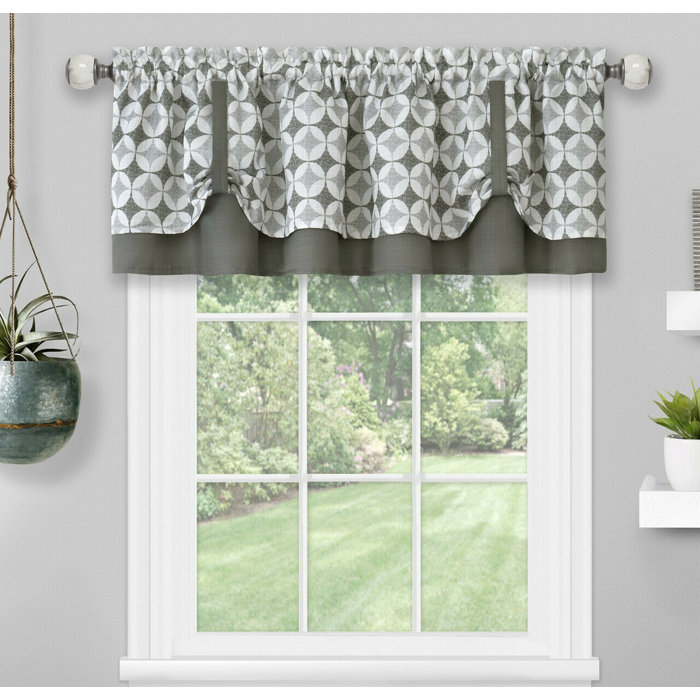 Corrigan Studio® Mosinee Geometric Tailored 58'' W Window Valance ...