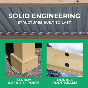 Yardistry 10' x 20' Meridian Louvered Pergola Premium Cedar Wood ...