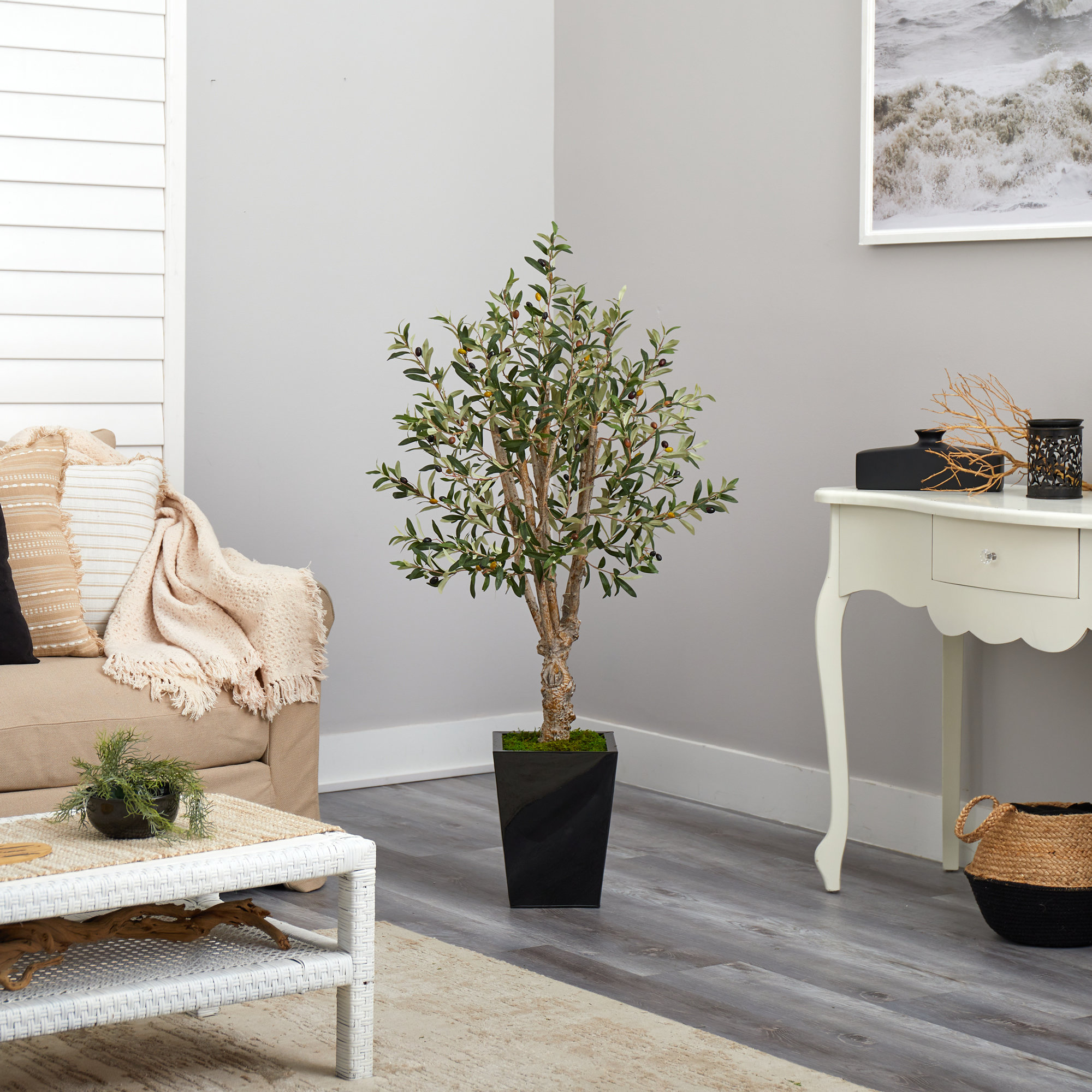 Primrue Artificial Olive Tree in Planter - Wayfair Canada