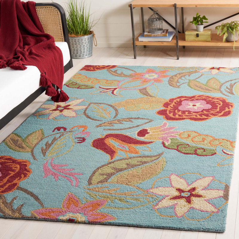 Winston Porter Emrick Handmade Hand Hooked Wool Rug & Reviews | Wayfair