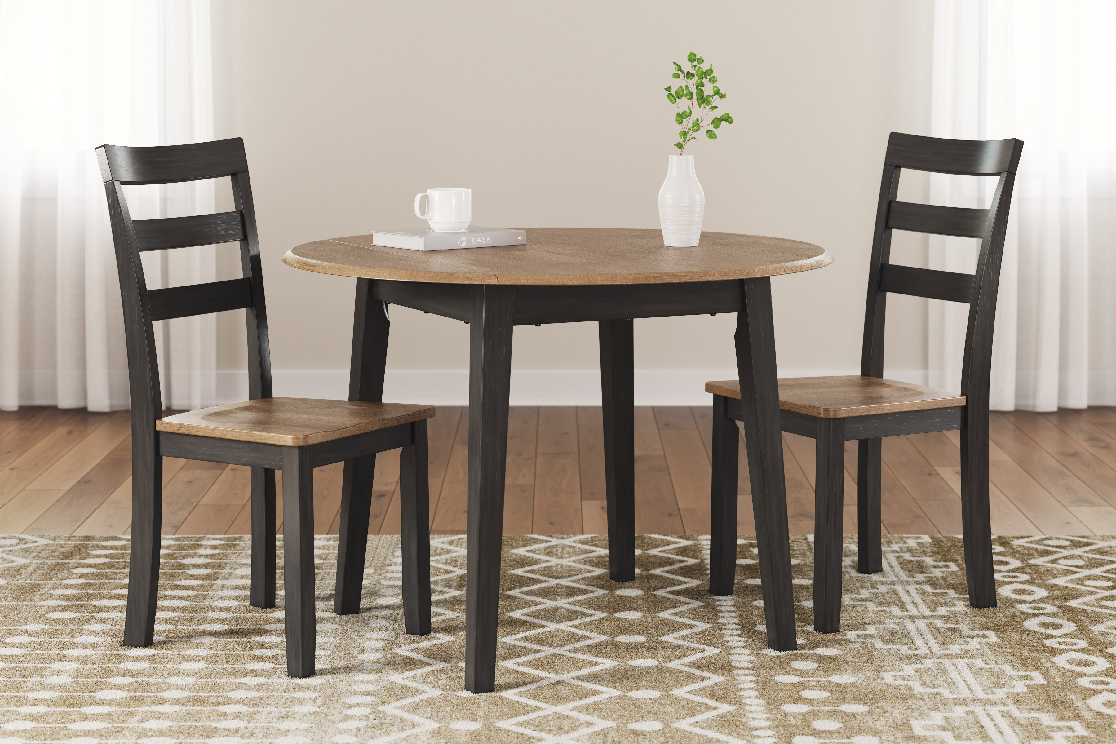 Latitude Run® Gesthaven Dining Table and 2 Chairs | Wayfair