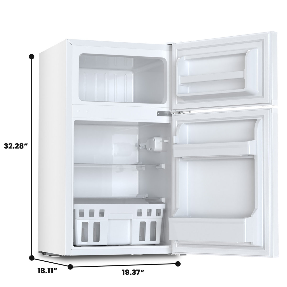 R.W.FLAME 3.2 Cubic Feet Mini Fridge with Freezer & Reviews - Wayfair ...