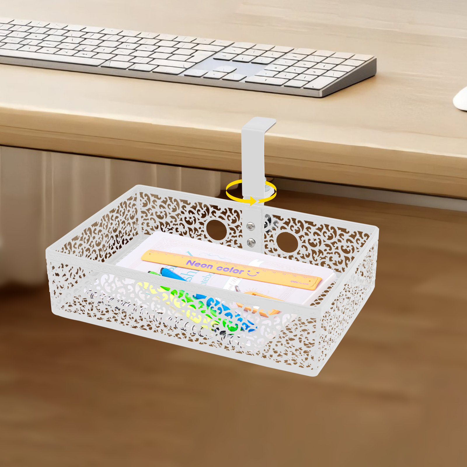 Lark Manor™ 360° Rotatable Under Desk Storage Organizer | Wayfair