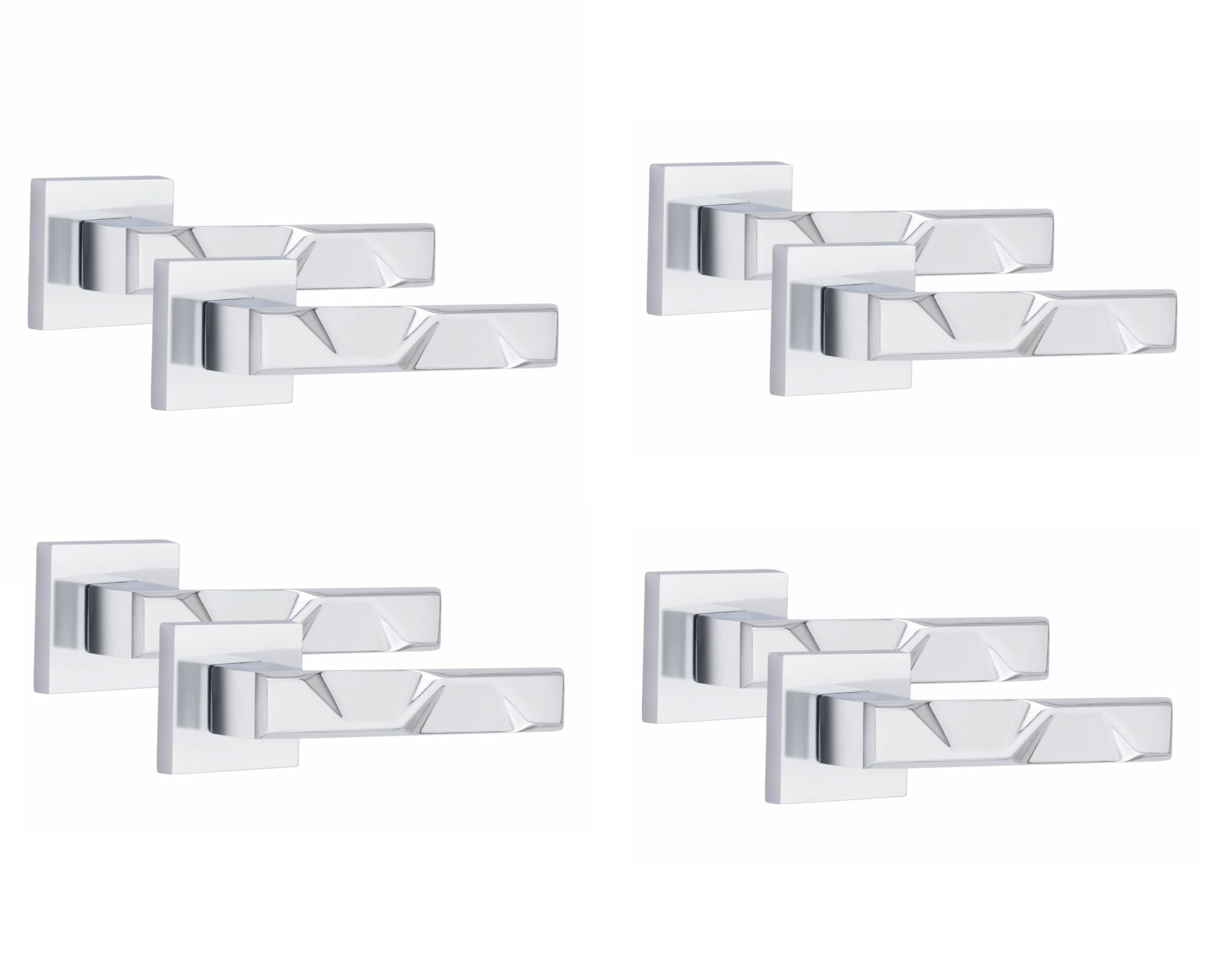 Ivy Bronx 4 Pairs Modern Nova Premium Design Door Handles on Square ...