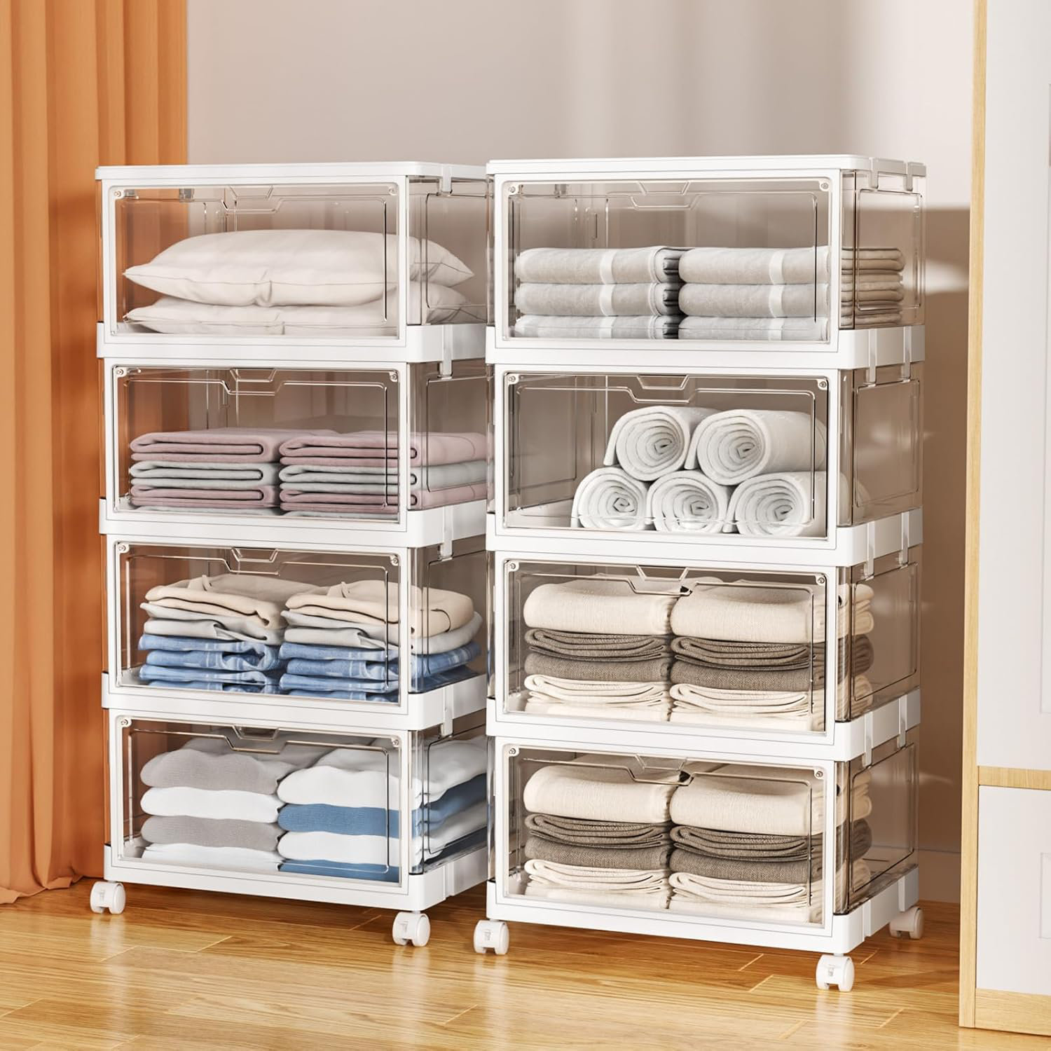Rebrilliant Transparent storage box with a lid, plastic multi ...