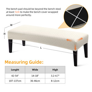 George Oliver Jacquard Dining Room Bench Covers For Dining Room ...