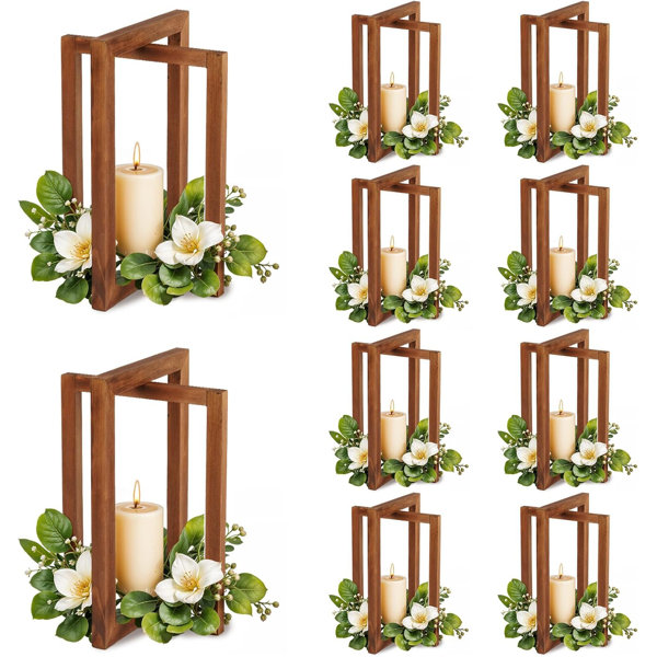 Latitude Run® Wedding Centerpieces For Tables Foldable Wooden Candle ...