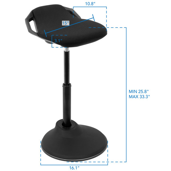Mount-It! Height Adjustable Ergonomic Sit Stand Stool, Leaning Chair ...