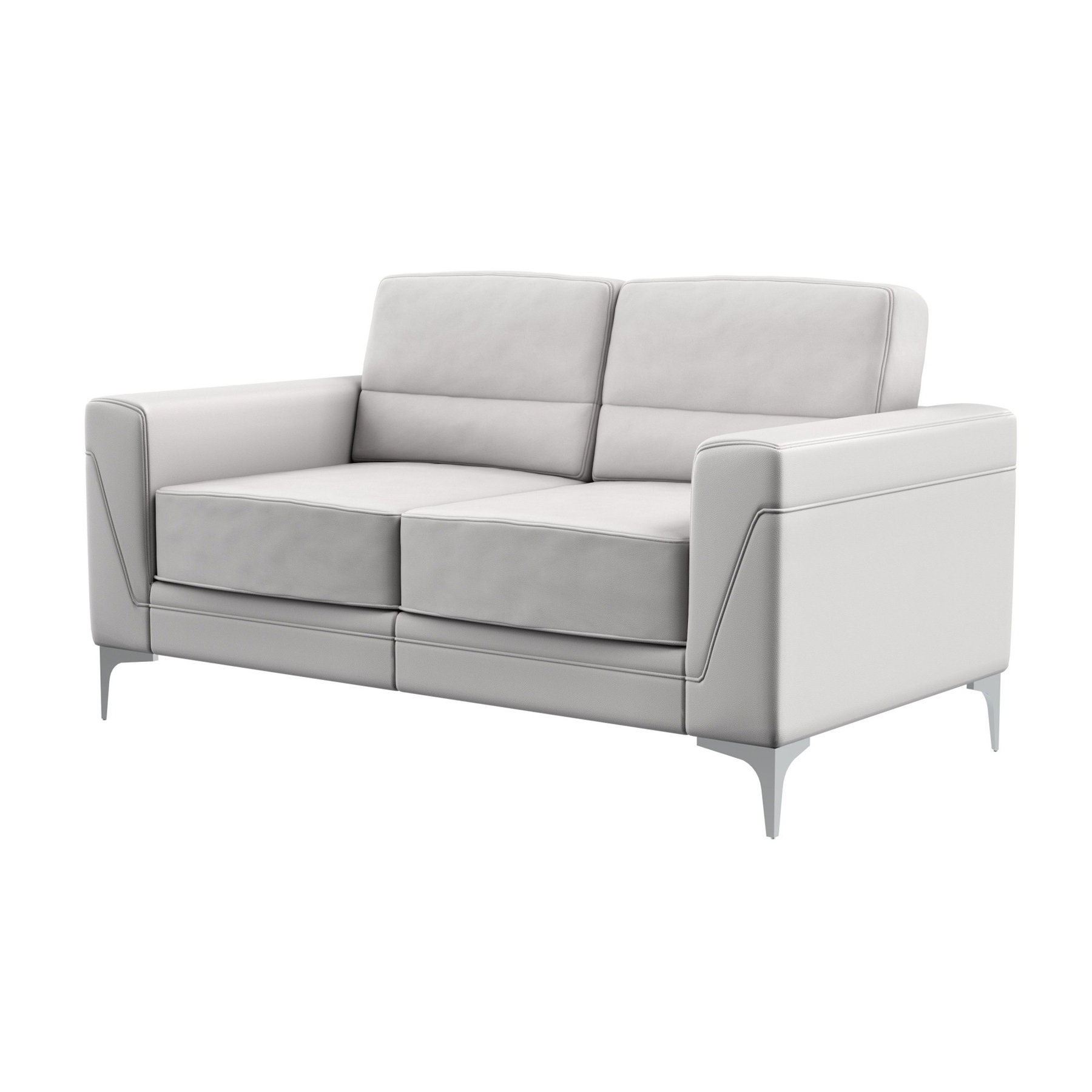 Brayden Studio® PVC padded sofa in light gray | Wayfair