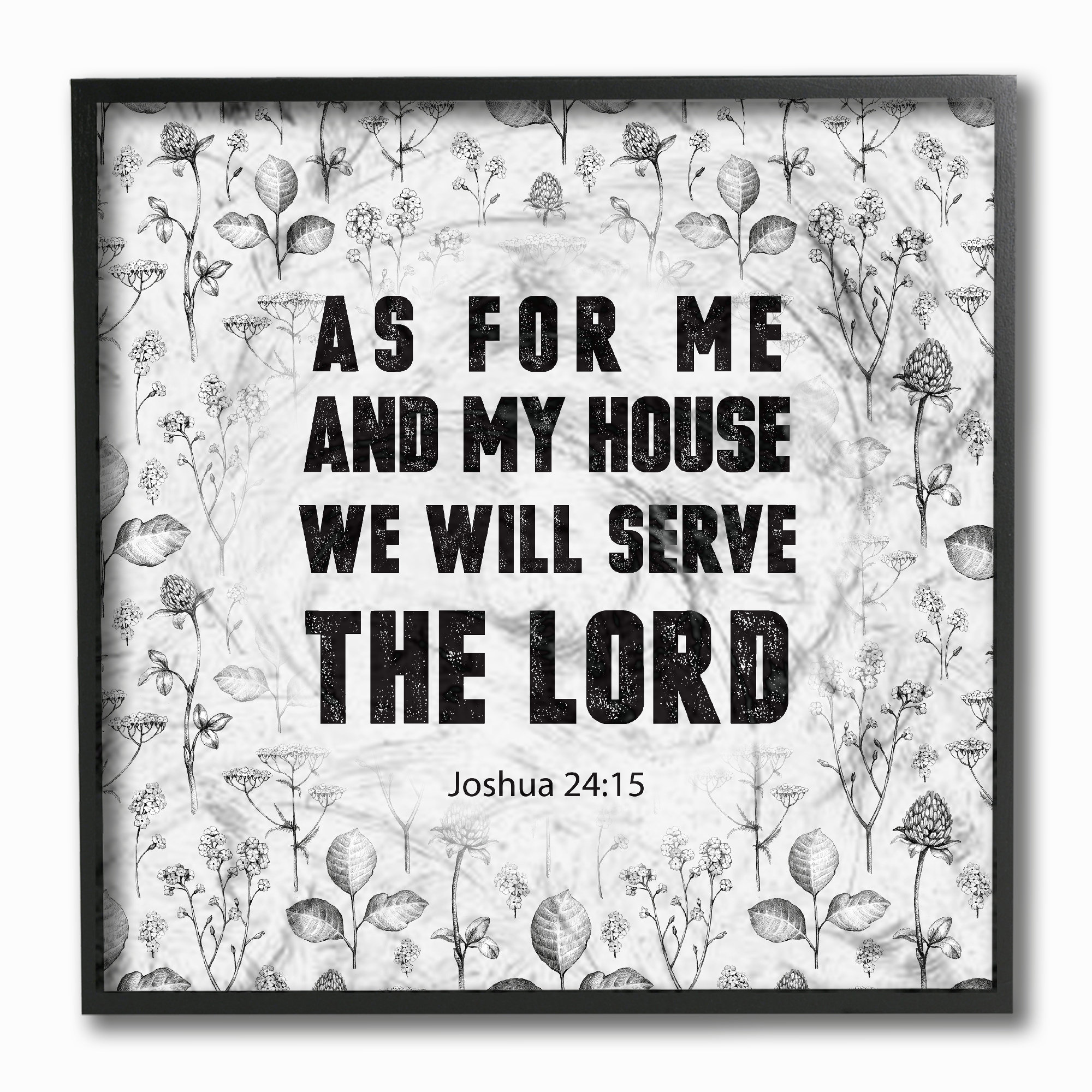 Ebern Designs 'As for Me and My House Joshua 24:15' - Picture Frame ...