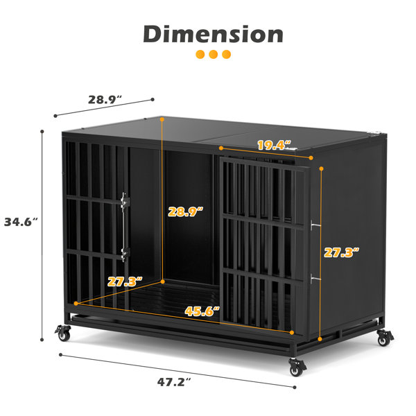 Tucker Murphy Pet™ Dornisha Heavy Duty Dog Crate with Self-Locking ...