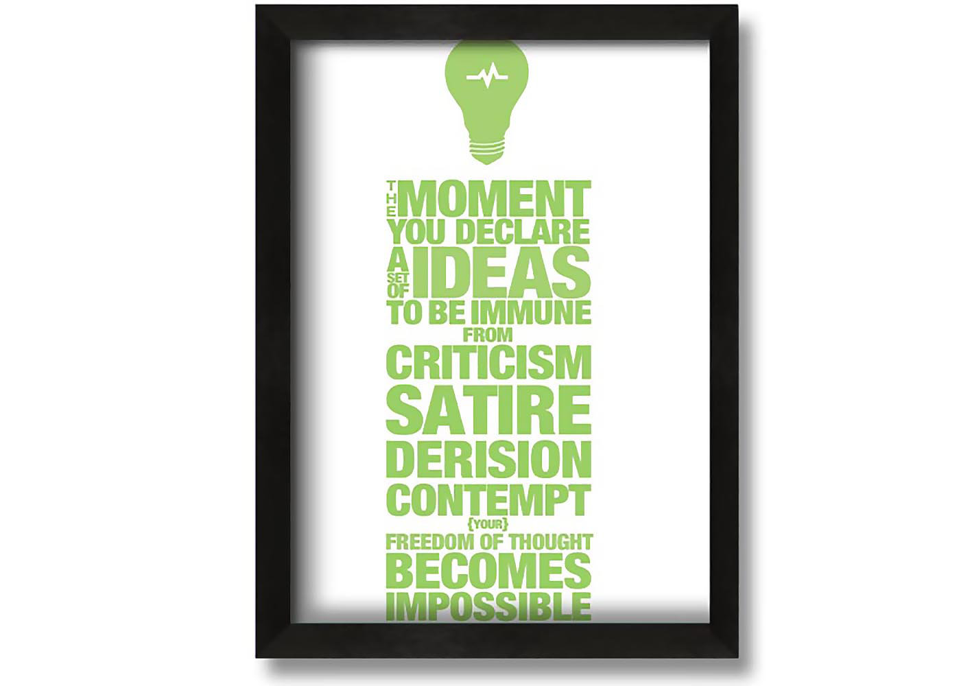 Happy Larry Freedom of Thought - Picture Frame Typography on Canvas ...
