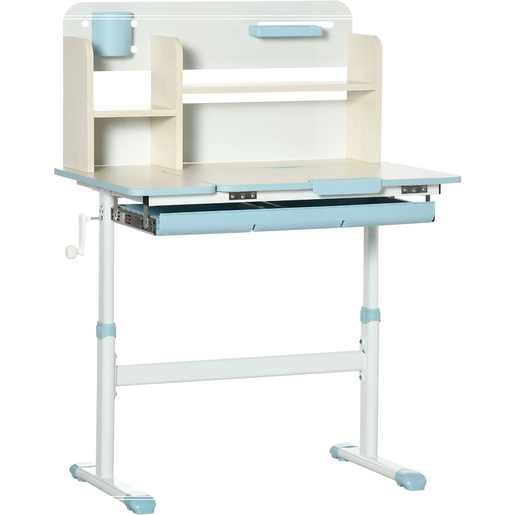 Ebern Designs Wooden Kids Study Desk, Height Adjustable Children School ...